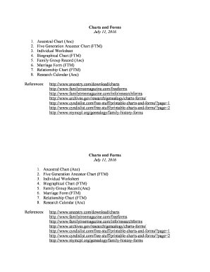 Fillable Online Charts and Forms Fax Email Print - pdfFiller
