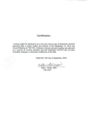 Fillable Online I hereby certify the attached to be a true and correct ...