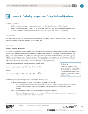 Lesson On Rational Numbers - Fill Online, Printable, Fillable, Blank ...