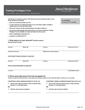 Fillable Online Trading Privileges Form Fax Email Print - pdfFiller