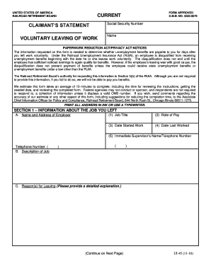 Fillable Online CLAIMANTS STATEMENT Fax Email Print - pdfFiller