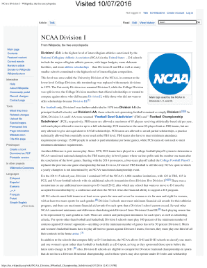 Fillable Online NCAA Division I - Wikipedia, the free encyclopedia Fax ...