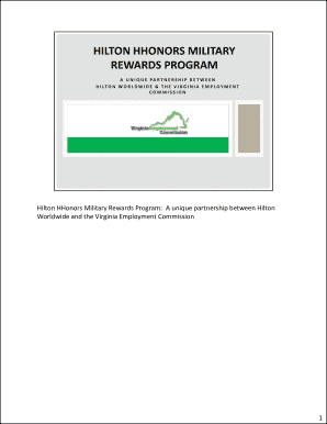 Fillable Online Hilton HHonors Military Rewards Program: A unique ...