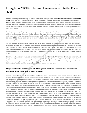 Fillable Online Download and Read Houghton Mifflin Harcourt Assessment ...