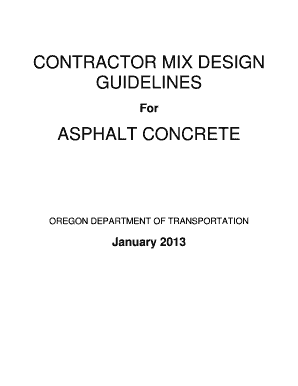 Fillable Online CONTRACTOR MIX DESIGN Fax Email Print - pdfFiller