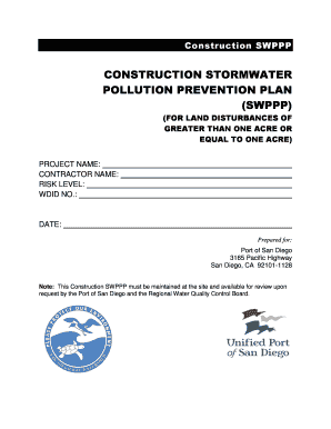 Fillable Online Construction SWPPP Fax Email Print - pdfFiller