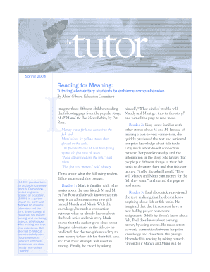 Fillable Online Reading for Meaning: Fax Email Print - pdfFiller