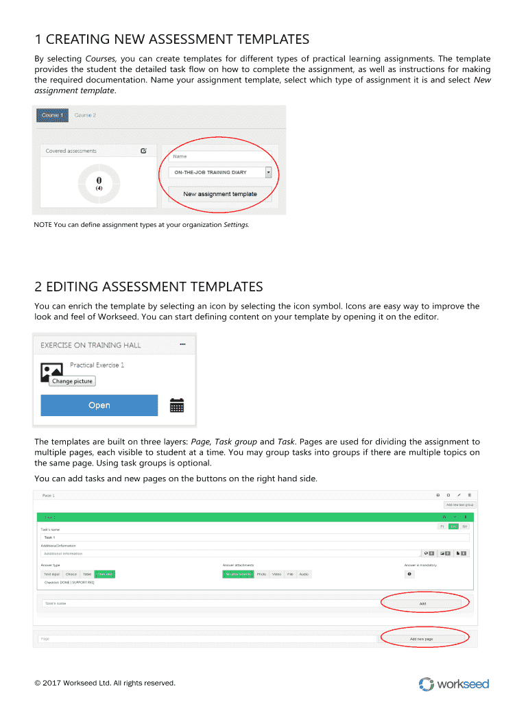 Fillable Online 1 CREATING NEW ASSESSMENT TEMPLATES Fax Email Print ...
