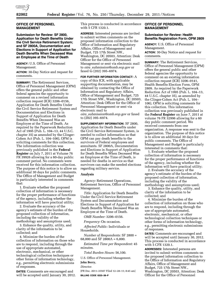 Fillable Online Submission for Review: SF 2800, Fax Email Print - pdfFiller