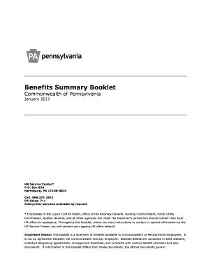 Fillable Online Benefits Summary Booklet Fax Email Print - pdfFiller