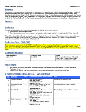 Fillable Online Direct Certification (DOE-DC) Fax Email Print - pdfFiller