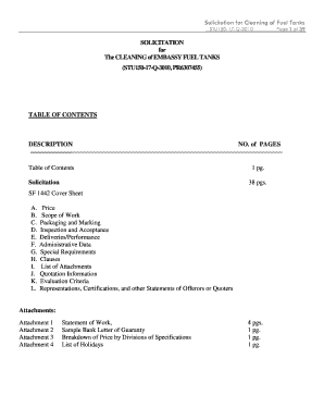 Fillable Online Solicitation for Cleaning of Fuel Tanks Fax Email Print ...