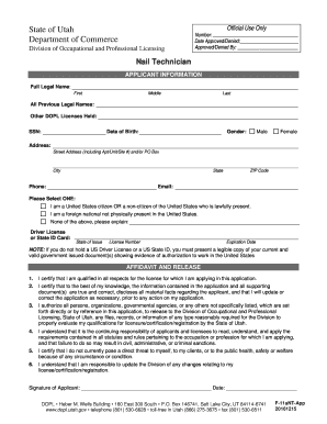 Fillable Online dopl utah AFFIDAVIT AND RELEASE Fax Email Print - pdfFiller