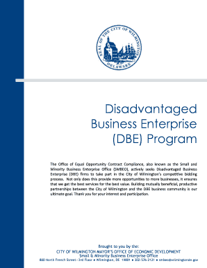 Fillable Online (DBE) Program Fax Email Print - pdfFiller