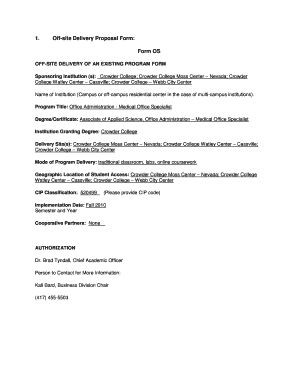 Fillable Online dhe mo Off-site Delivery Proposal Form: Fax Email Print ...