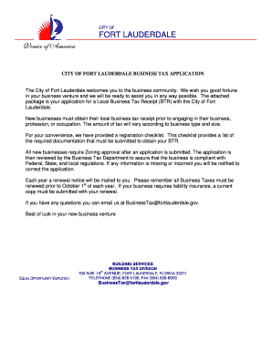 Fillable Online contractor registration form - City of Fort Lauderdale ...