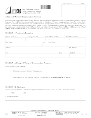 Fillable Online Affidavit of Workers Compensation Payments Fax Email ...