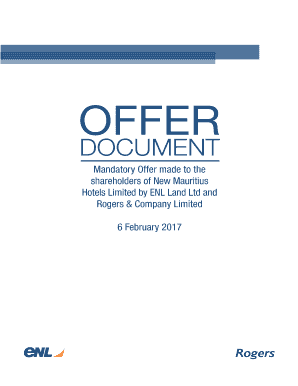 Fillable Online Mandatory Offer made to the Fax Email Print - pdfFiller