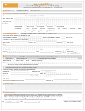 Fillable Online Supplementary CKYC Form Fax Email Print - pdfFiller