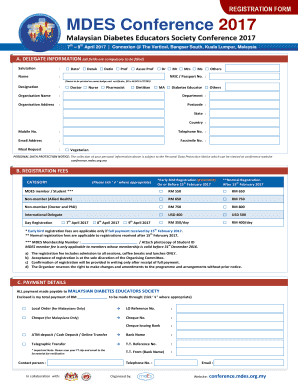 Fillable Online DELEGATE INFORMATION (all fields are compulsory to be ...