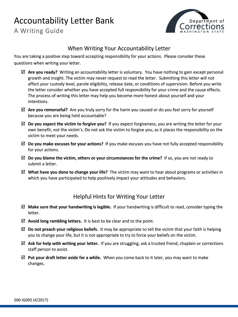 Fillable Online Accountability Letter Bank Fax Email Print - pdfFiller