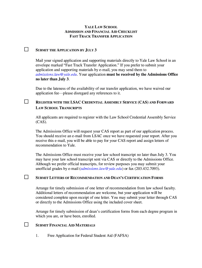 Fillable Online FAST TRACK TRANSFER APPLICATION Fax Email Print - pdfFiller