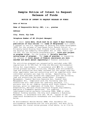 Fillable Online Sample Notice of Intent to Request Fax Email Print ...