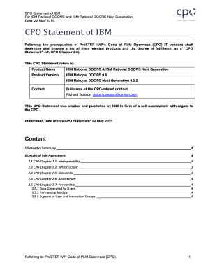 Fillable Online CPO Statement of IBM Fax Email Print - pdfFiller