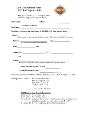 Fillable Online Unit Commitment Form Fax Email Print - pdfFiller