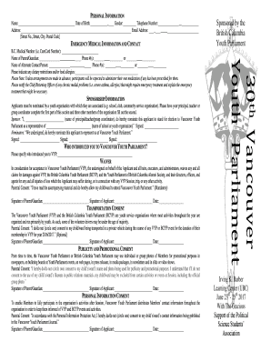 Fillable Online Signature of Parent/Guardian: Signature of Applicant ...