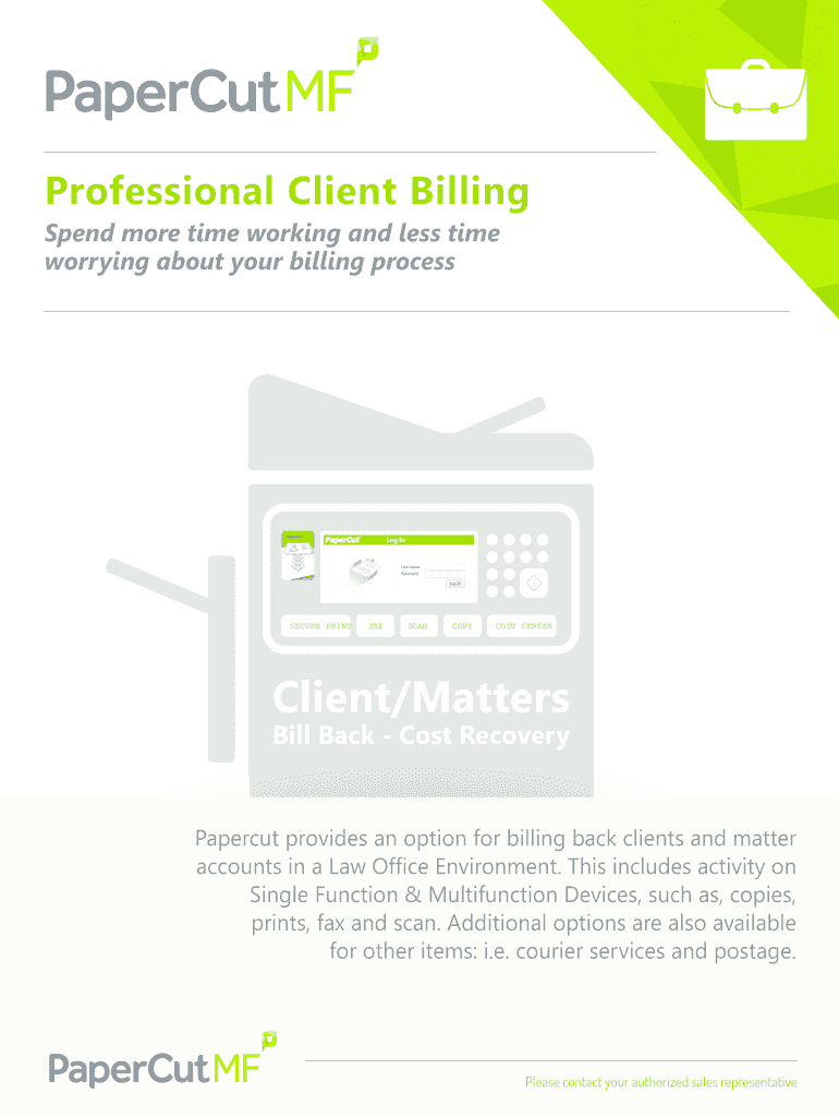 Fillable Online Professional Client Billing Fax Email Print - pdfFiller