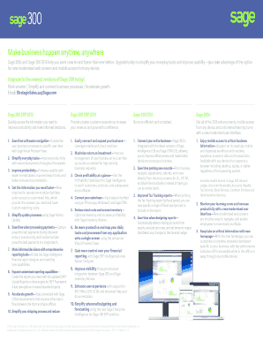 Fillable Online Sage 300 Overview Business Management Software Sage ...