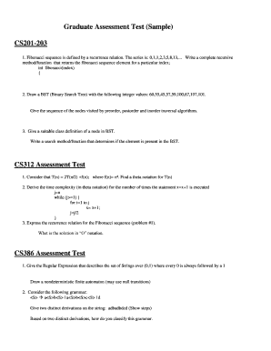Fillable Online Graduate Assessment Test (Sample) Fax Email Print ...