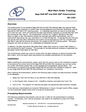 Fillable Online Wal-Mart Order Tracking Fax Email Print - pdfFiller