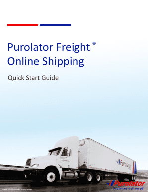 Fillable Online Purolator Freight Fax Email Print - pdfFiller