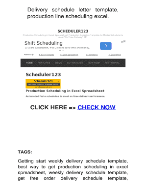 Fillable Online Delivery schedule letter template, Fax Email Print ...