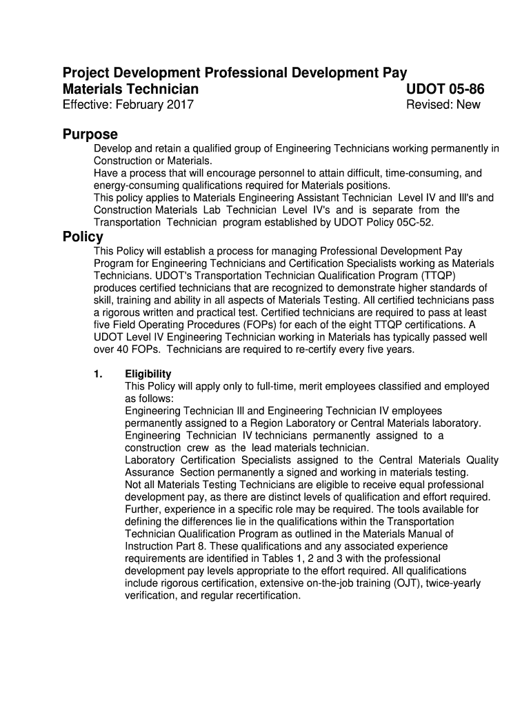 Fillable Online Project Development Professional Development Pay Fax ...