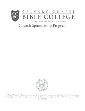 Fillable Online Church Sponsorship Program Fax Email Print - pdfFiller