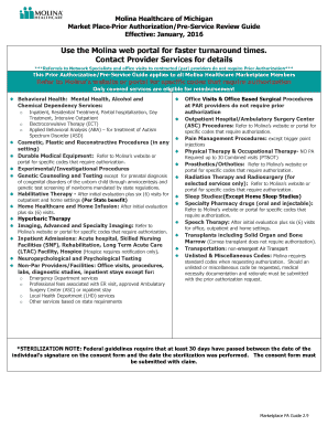 Fillable Online 2017 Prior Authorization Form - Molina Healthcare Fax ...