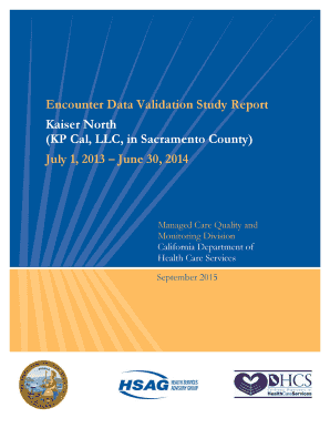 Fillable Online Encounter Data Validation Study Report Fax Email Print ...