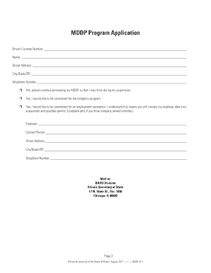 Fillable Online Monitoring Device Driving Permit (MDDP) Program Fax ...