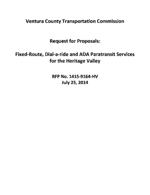 Fillable Online Fixed-Route, Dial-a-ride and ADA Paratransit Services ...