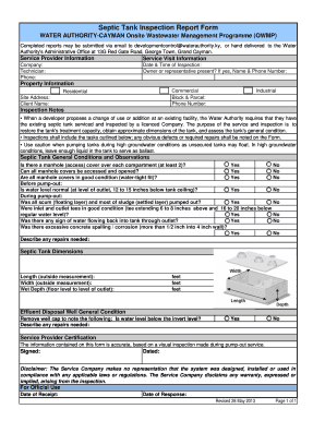 Fillable Online Septic Tank Inspection Report Form Fax Email Print ...