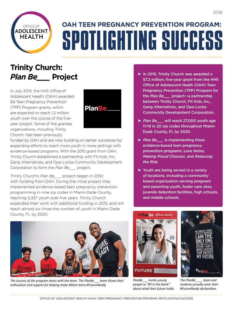 Fillable Online OAH TEEN PREGNANCY PREVENTION PROGRAM: Fax Email Print ...