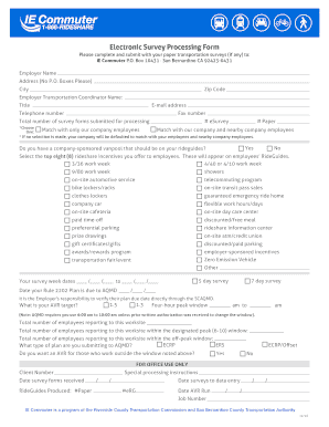 Fillable Online Electronic Survey Processing Form Fax Email Print ...