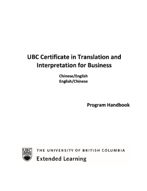 Fillable Online UBC Certificate in Translation and Fax Email Print ...