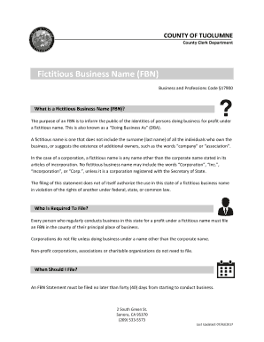 Fillable Online Fictitious Business Name (FBN) Fax Email Print - pdfFiller