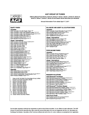 Fillable Online AGF Group of Funds 2018 Final Annual Information Form ...