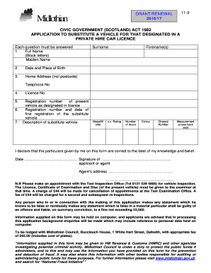 Fillable Online PRIVATE HIRE CAR LICENCE Fax Email Print - pdfFiller