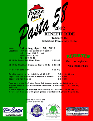 Fillable Online BENEFIT RIDE Fax Email Print - pdfFiller